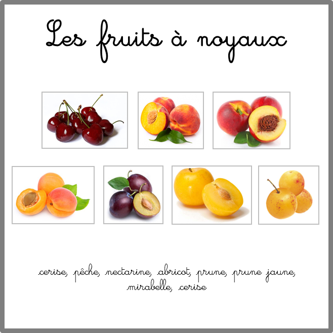 Images classifiées : les fruits - Ti'loustics Images classifiées